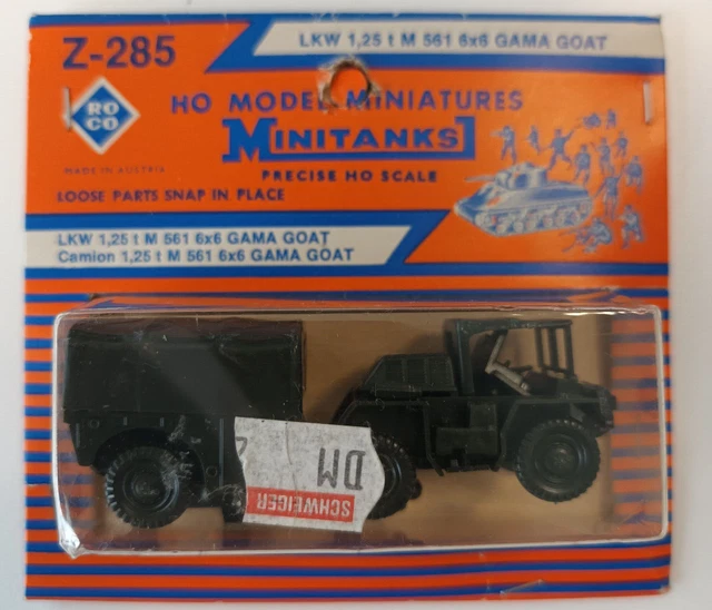 ROCO H0 Z-285 Minitanks Lkw 1,25 T M 561 6x6 Funk Gama Goat in OVP (KR ...