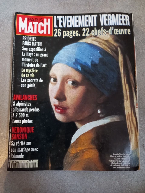 PARIS MATCH N°2440 29/02/1996 Vermeer Véronique Sanson Line Renaud Guy ...