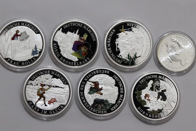 🧭 🇩🇪 GERMANY 20€ Coin + 6 Proof Silver Medals In Folder B79 #314 $232. ...