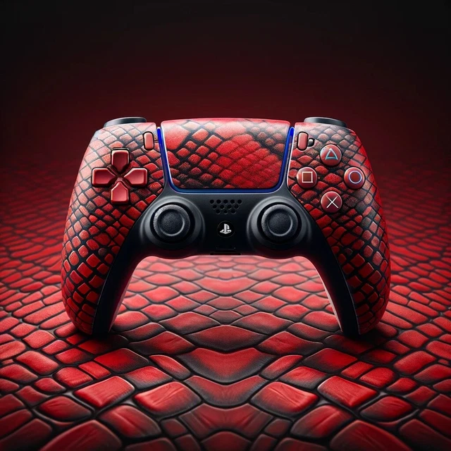 RED REPTILE SCALE Pattern PlayStation 5 DualSense Scuf Wireless ...