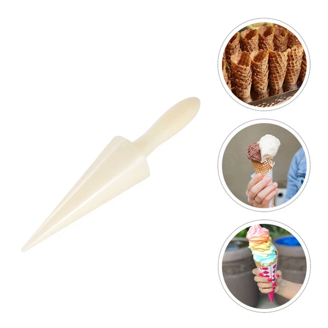 Waffle Cone Mold 2-Pack Wooden Ice Cream Cone Molds – 18cm Waffle Cone ...