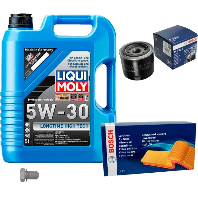 BOSCH INSPECTION SET 5 L Liqui Moly Longue Durée Technologie 5W-30 pour KIA Rio EUR 94,98 ...