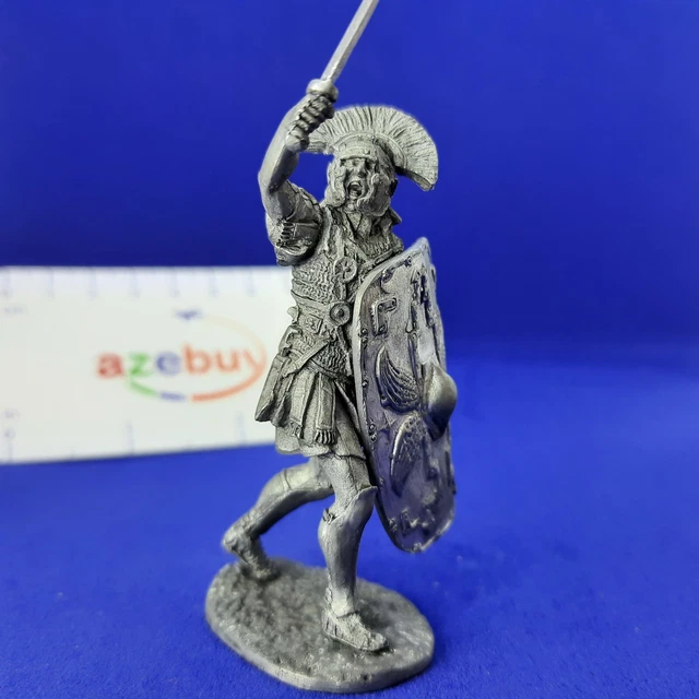 FIGURINE EN ÉTAIN non peinte Centurion in Battle Rome antique 45 ans av ...