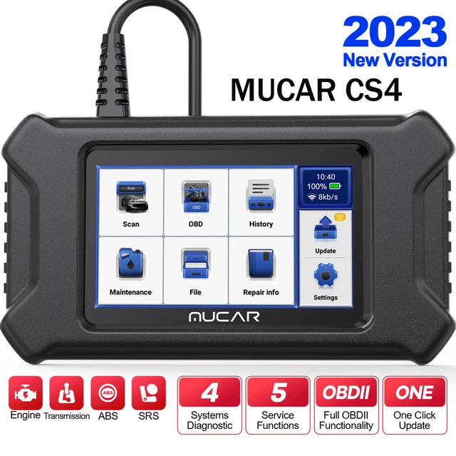 OBD2 AUTOMOTIVE SCANNER Car Diagnostic Tool ECM ABS SRS 5 System Code ...