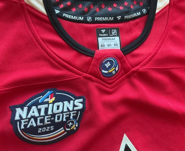 AUTHENTIC TEAM CANADA 4 Nations Face-Off Fanatics Premium Blank Hockey ...