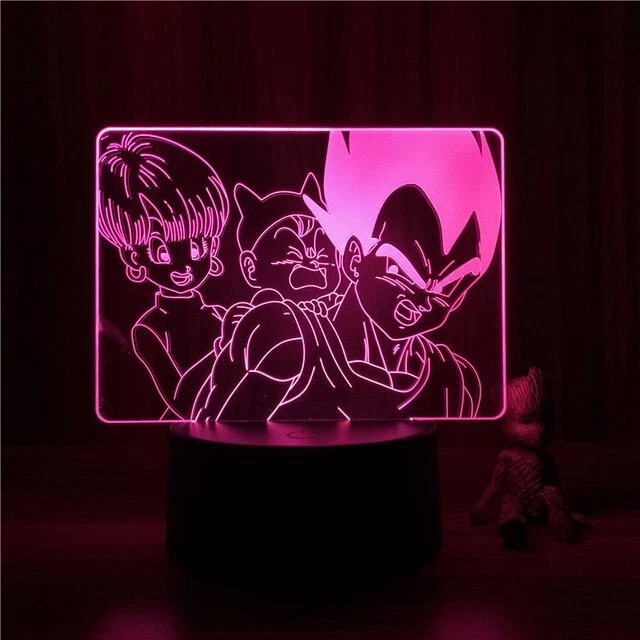 DRAGON BALL Z Figure Vegeta Family 3D Lamp LED Night Light 7 Colors EUR ...
