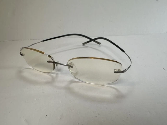 SILHOUETTE TITANIUM HINGELESS Silver Rimless Eyeglasses Frames ..-17 ...