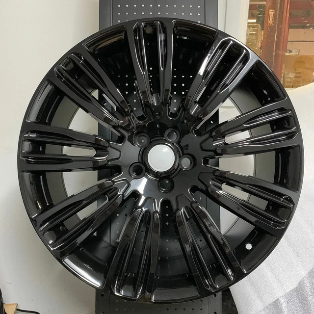 22& GLOSS BLACK Dynamic Style Rims Wheels Fits Range Rover Sport ...