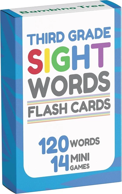 SIGHT WORDS FLASH Cards 3Rd Grade - 120 High Frequency Words from Dolch ...
