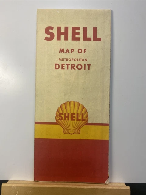 VINTAGE MAP/GUIDE. 1950'S Shell Map Of Metropolitan DETROIT D103 $21.88 ...