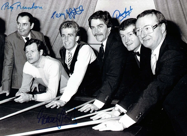 RAY REARDON STEVE DAVIS Terry GRIFFITHS Dennis TAYLOR Signed SNOOKER ...