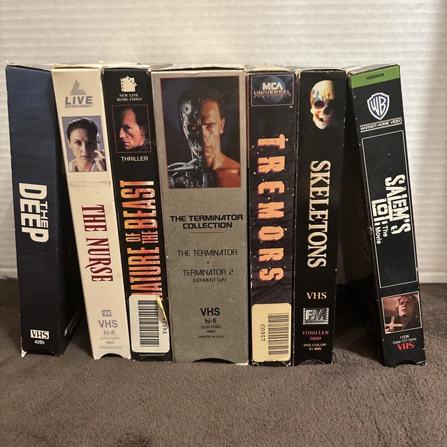HORROR SCI FI Vhs Lot Terminator Salem’s Lot Skeletons Tremors Nurse ...