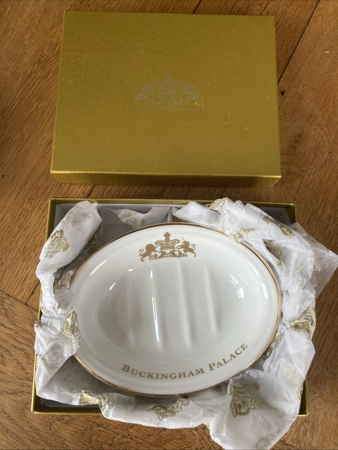 BUCKINGHAM PALACE THE Royal Collection Bone China Soap Dish In Box £31. ...