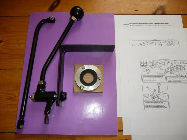 LAND ROVER SERIES 1 2 2a 3 Fairey Overdrive Linkage Kit Set Lever Knob ...