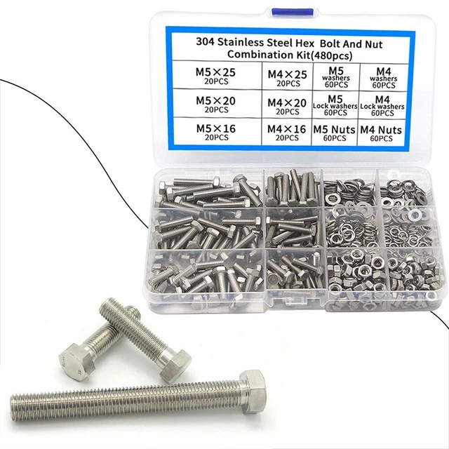 JEU DE BOULONS hexagonaux conteneurs de rangement transparents ensemble rentable EUR 39,76 ...