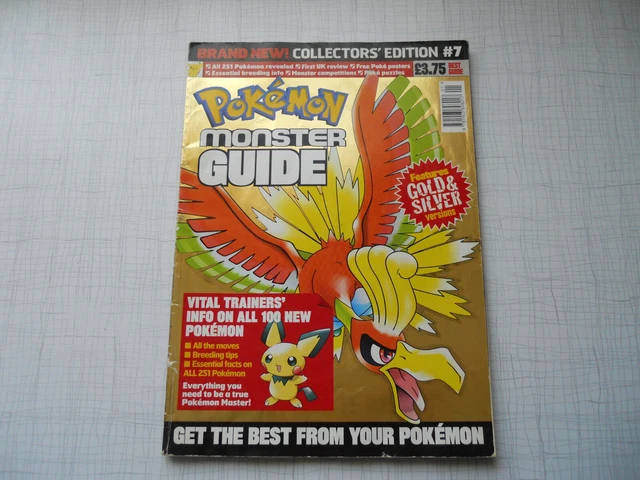 POKÉMON MONSTER GUIDE Nintendo Official Collectors’ Edition #7 Gold ...
