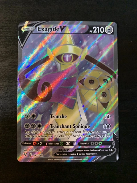 CARTE POKÉMON EXAGIDE V 177/185 EB04 Épée & Bouclier Voltage Eclatant ...