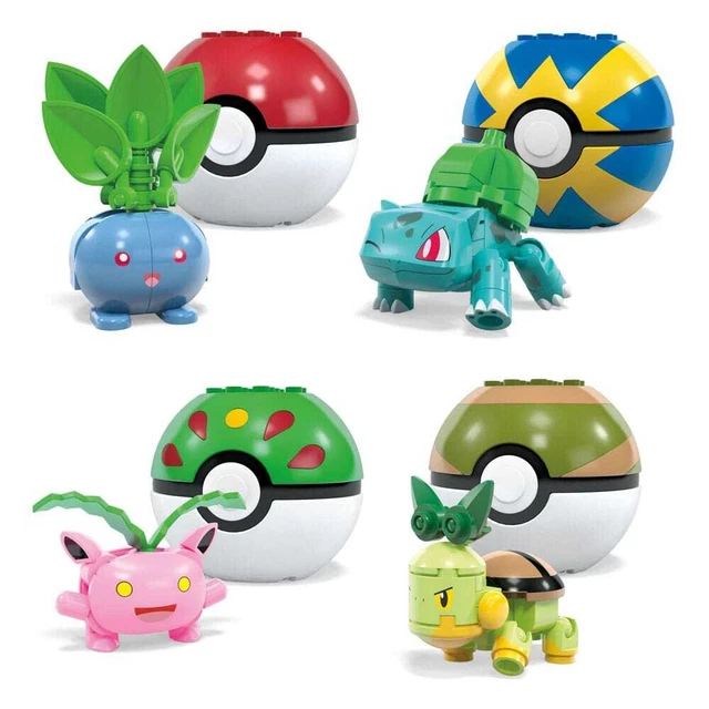 POKÉMON MEGA CONSTRUCTION Set Grass-Type Trainer Team Building Toy Kit ...