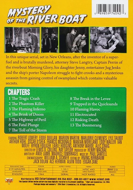 MYSTERY OF THE RIVERBOAT (SERIAL) (DVD) Arthur Hohl Marion Martin (US ...