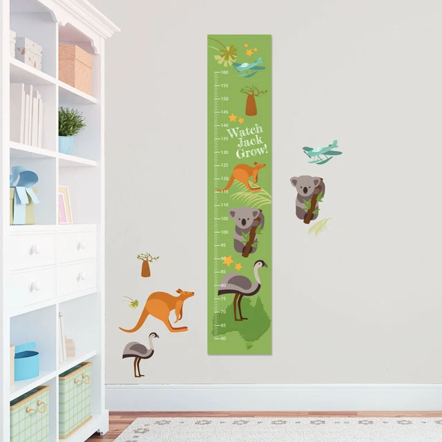 AUSTRALIA KOALA KANGAROO Custom Measuring Height Growth Chart + 8 Wall ...