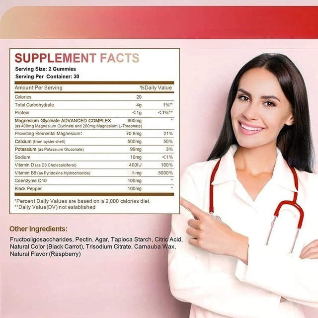 MAGNESIUM GLYCINATE GUMMIES - High Absorption - 2 Bottles £37.66 ...