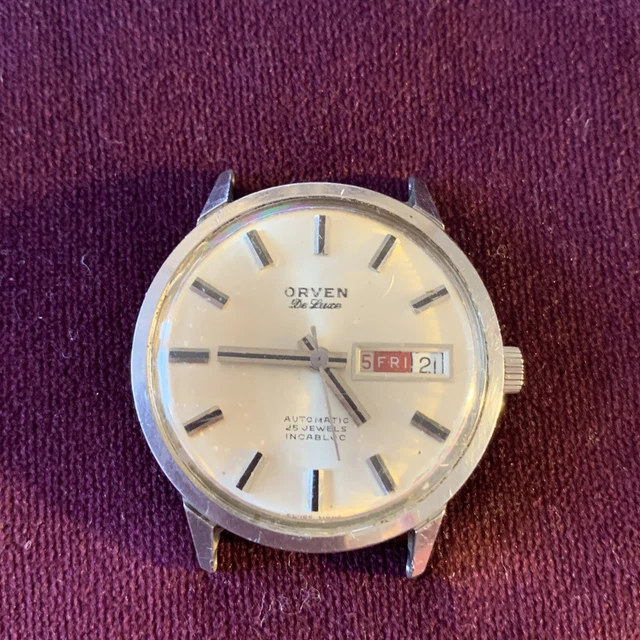 VINTAGE ORVEN DE Luxe Automatic 25 Jewel Watch Swiss Made $40.00 ...