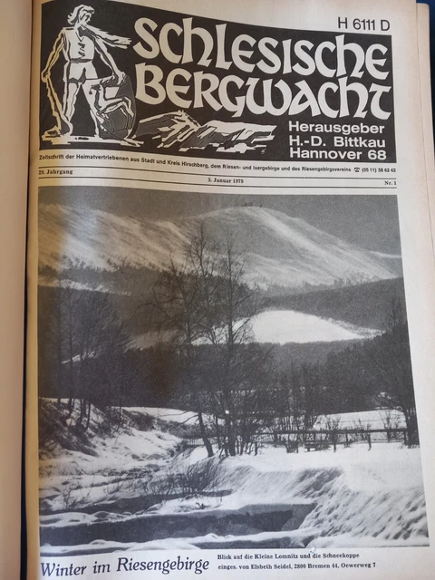 POHL/BITTKAU, SCHLESISCHE BERGWACHT,5 Jahrgänge (1977-1981),60 Hefte ...