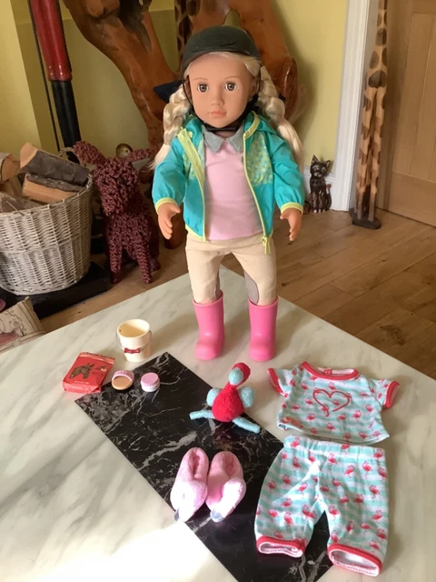 OUR GENERATION DELUX Riding Doll Tamara with extra outfit set ...