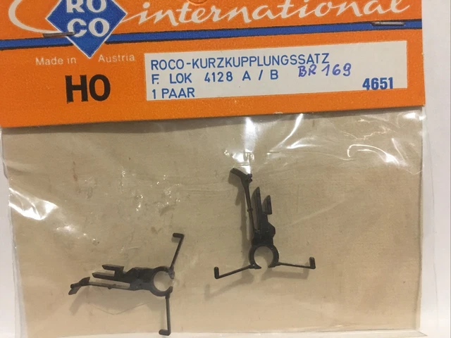RARE DÉTAILLAGE ATTELAGES complets locomotive ROCO HO réf. 4651 / 4128 ...
