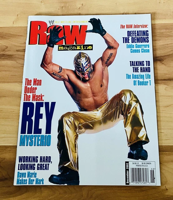 WWE RAW MAGAZINE December 2002 Wrestling Rey Mysterio WWF Davis Poster ...