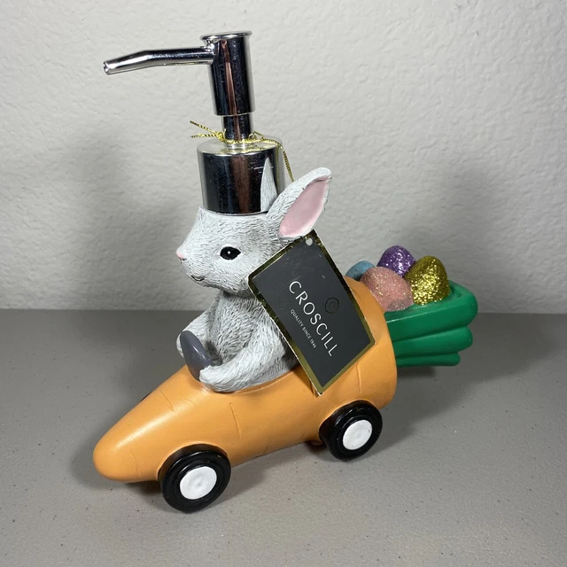 CROSCILL BUNNY RABBIT Carrot Eggs Easter Soap Dispenser Kitchen ...