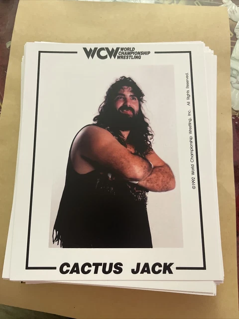 CACTUS JACK MICK Foley Vintage WCW NWA WWE WWF Wrestling 8x10 Promo ...