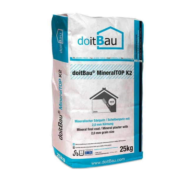 DOITBAU MINERALTOP 2MM WDVS Scheibenputz Putz Fassadenputz Edelputz ...