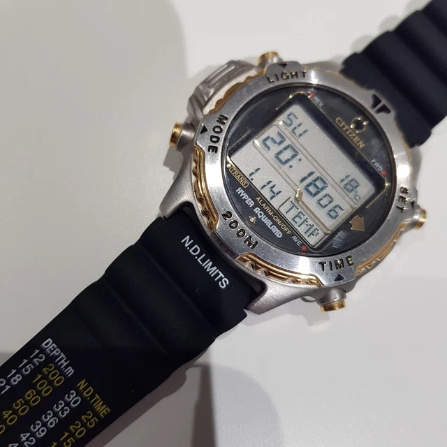 CITIZEN HYPER AQUALAND Divers Promaster Depth Meter £210.00 - PicClick UK