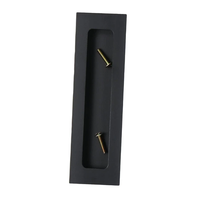 DOOR HANDLE BLACK Recessed Door Handles Sliding Closet Flush Pulls ...