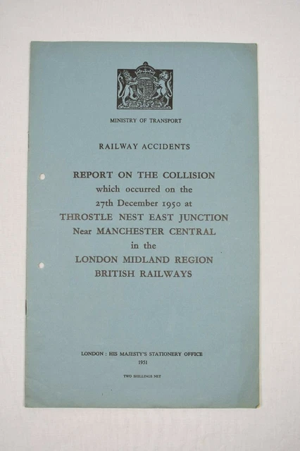 RAILWAY ACCIDENT REPORT Throstle Nest East Junction London Midland ...