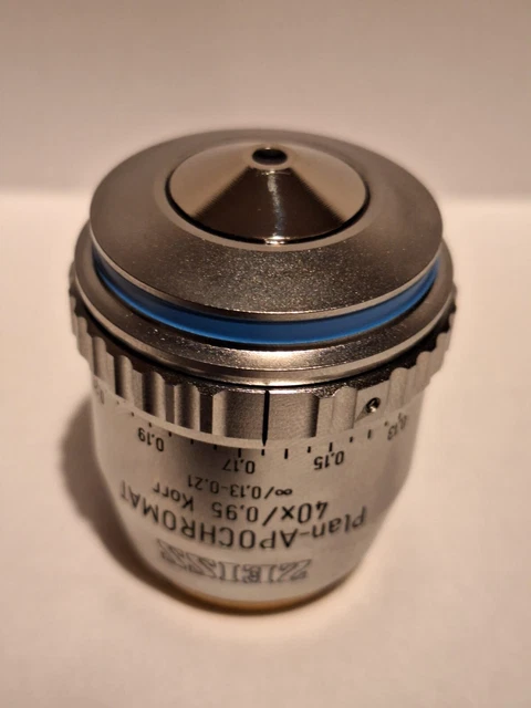 ZEISS MICROSCOPE PLAN-APOCHROMAT 40x/0.95 Korr objective. 27mm 420660-9970-000 £1,000.00 ...