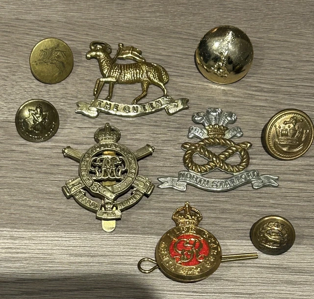 BRITISH MILITARY CAP Badges Guards Reg Machine Gun Brigade All Items A5 ...
