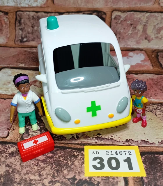 FIREMAN SAM AMBULANCE Vehicle, Nurse & Mandy Flood Figure Toys Playset ...