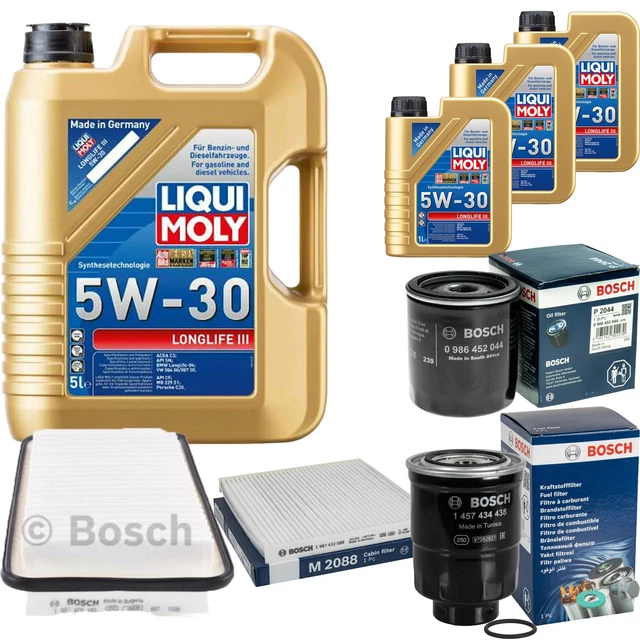 BOSCH INSPECTION SET 8 L Liqui Moly Longue Vie 3 5W-30 pour Toyota Corolla EUR 175,98 - PicClick FR