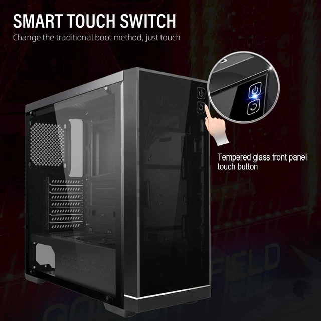 GOLDEN FIELD Z3 ATX Case Gaming PC Case Mid Tower ATX Computer Case ...