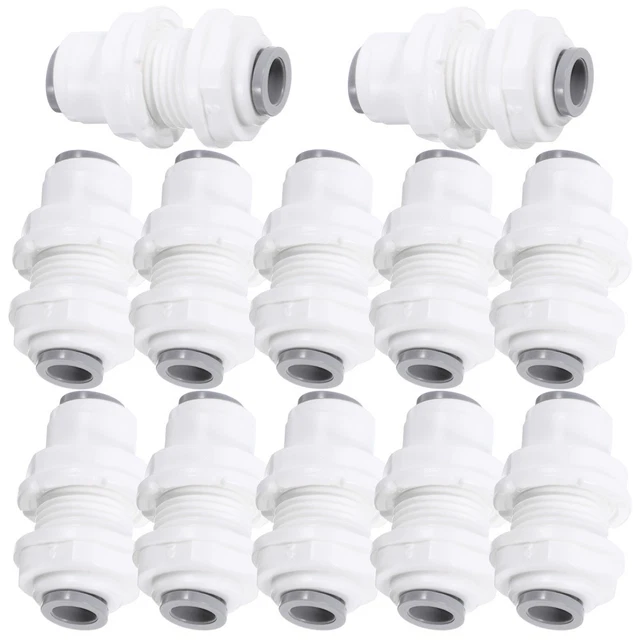 12 PCS 1/4 Inch Water Pipe Fittings Plastic Quick Connect Coupling $23. ...