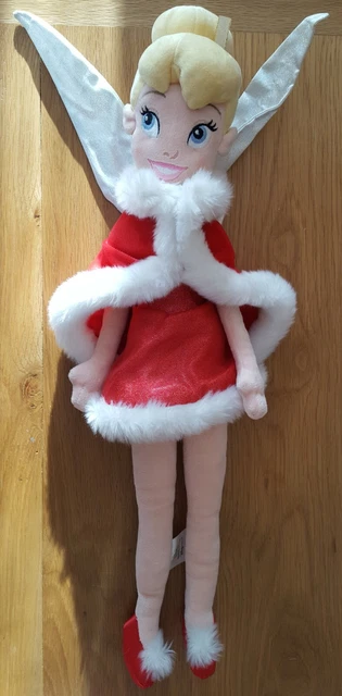 DISNEY STORE TINKERBELL fairy rag doll soft plush cuddly teddy toy doll ...