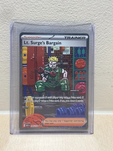 POKEMON MEGA EVOLUTION Lt. Surge's Bargain SIR 185/132 2025 NM £34.64 ...