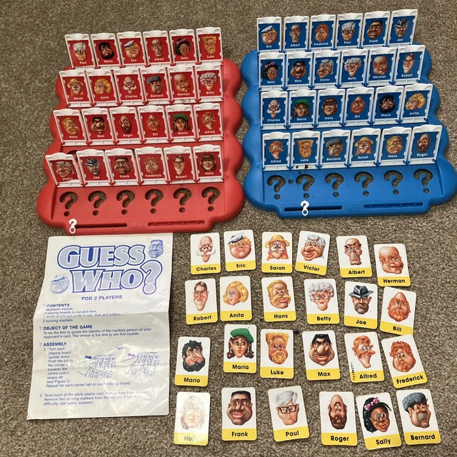 VINTAGE GUESS WHO? Board Game The Original Guessing Game by MB 2000 ...