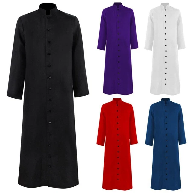 Church Mens Roman Cassock Orthodox Clergy Robe Single Breasted Priest Vestments £4639 Picclick Uk