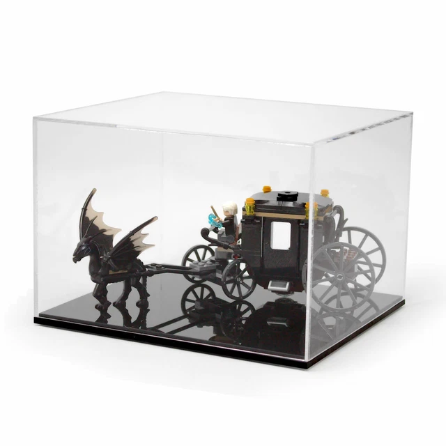 ACRYLIC DISPLAY CASE Stand Cube Square Rectangle 5 Sided Box Perspex ...