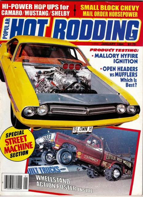 POPULAR HOT RODDING Magazine January 1984 Cover: Dodge Challenger cbgc1 ...
