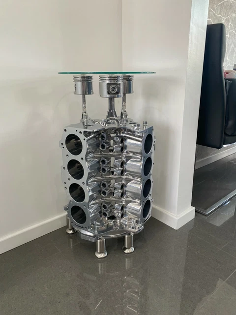 V8 ENGINE BLOCK Wine Rack Corner Table Not Coffee Table £480.00 ...