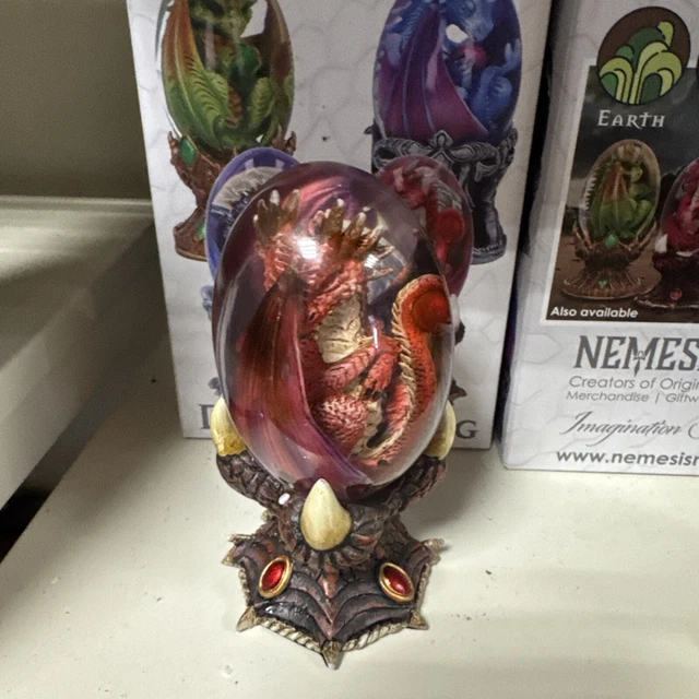NEMESIS NOW - Elemental Dragonlings - Fire Dragon in Clear Egg - 12cm £ ...